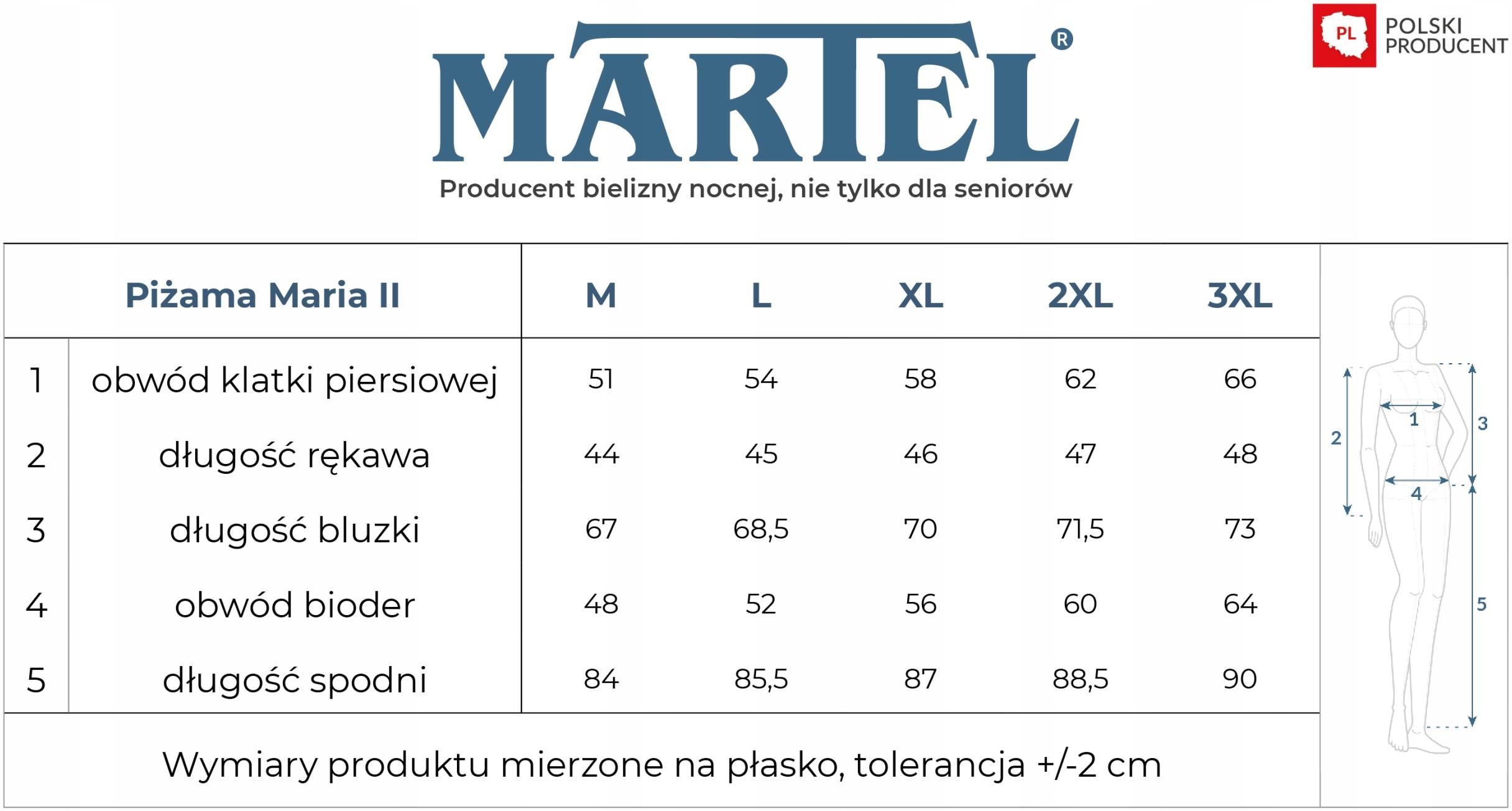 Piżama damska rozpinana Maria bawełniana, 3/4 rękaw i spodnie, dla ...