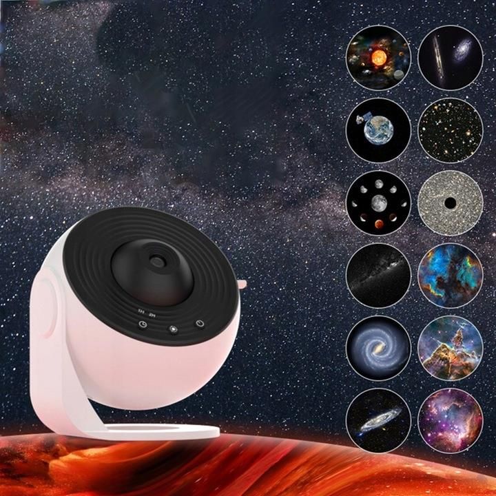 Projektor Gwiazd Planetarium Obrotowy Led Lampka Nocna Usb 12 Projekcji ...