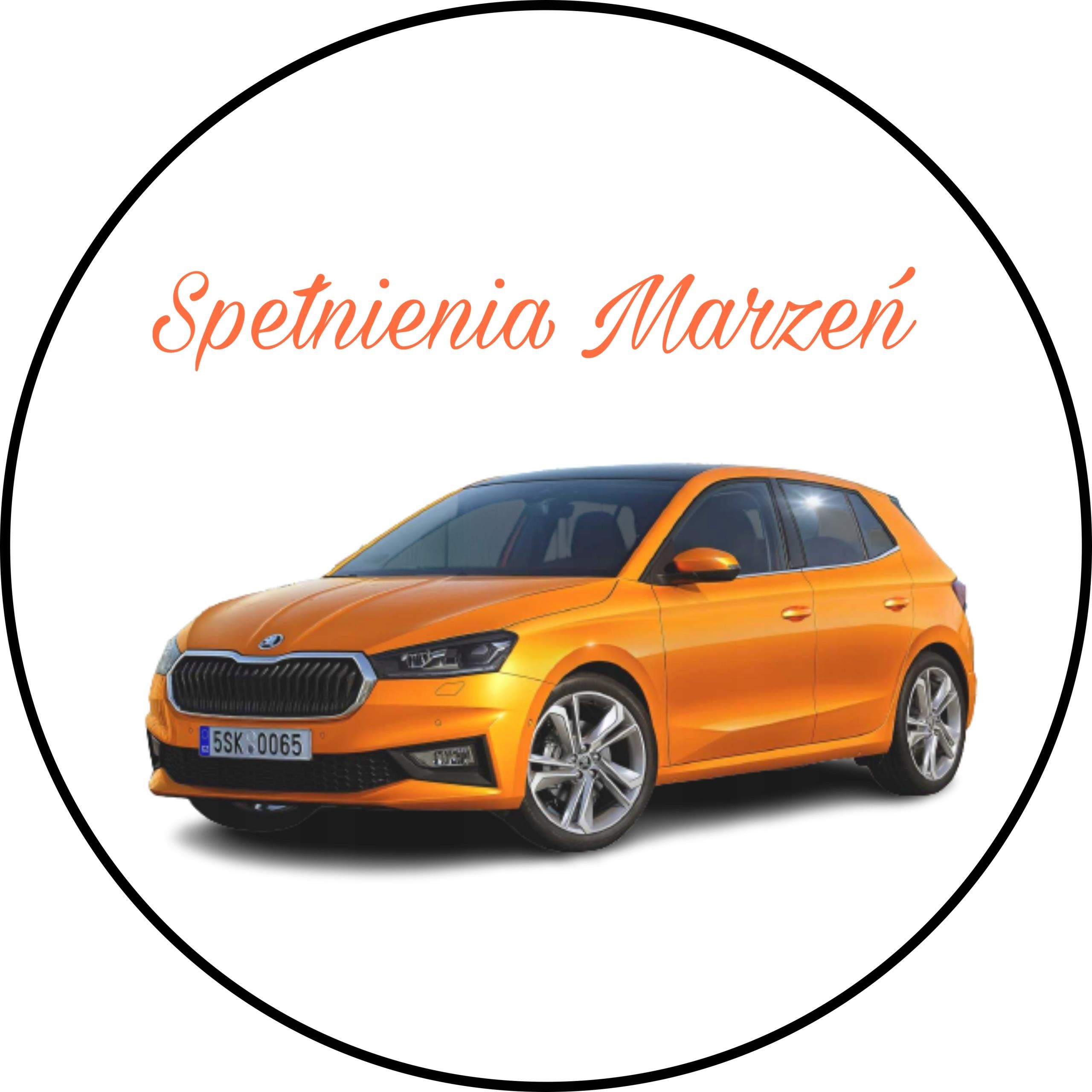 Opłatek Na Tort Samochód Skoda Fabia Auto Logo Tekst 18 30 40 50 ...