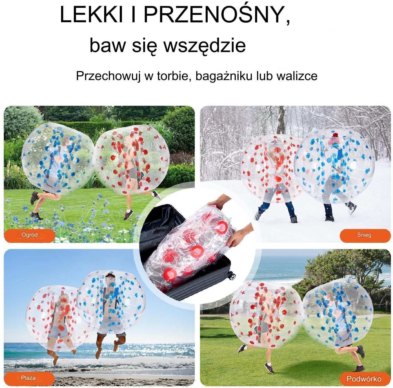 Dmuchane Pompowane Kule do Zabawy Zderzania się Bumper Bubble - Ceny i ...