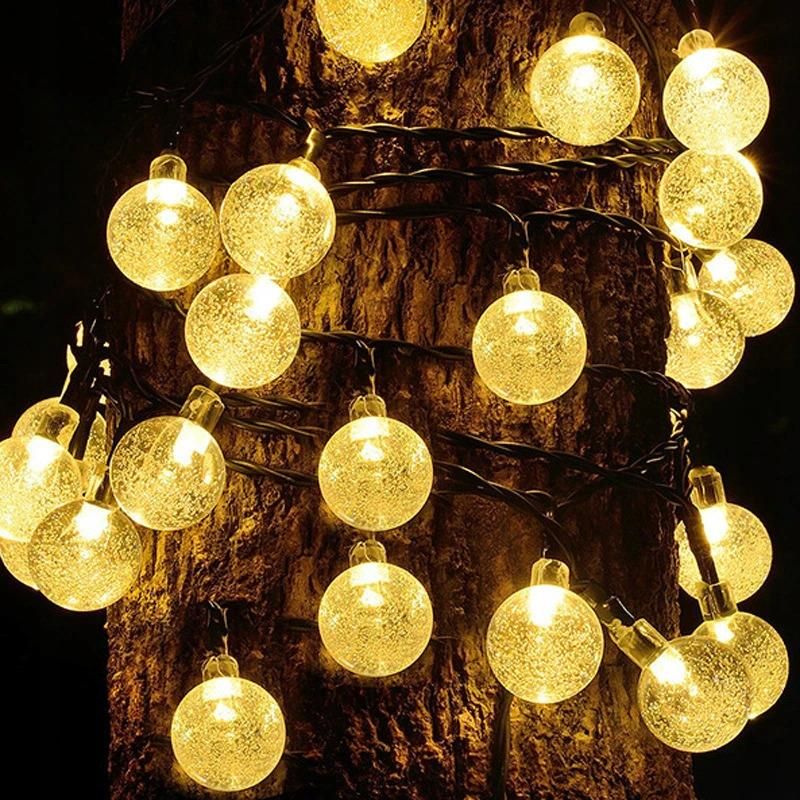 Led-One Girlanda Solarna Ciepła Lampki Ogrodowe Solarne 20 Led Kulki ...