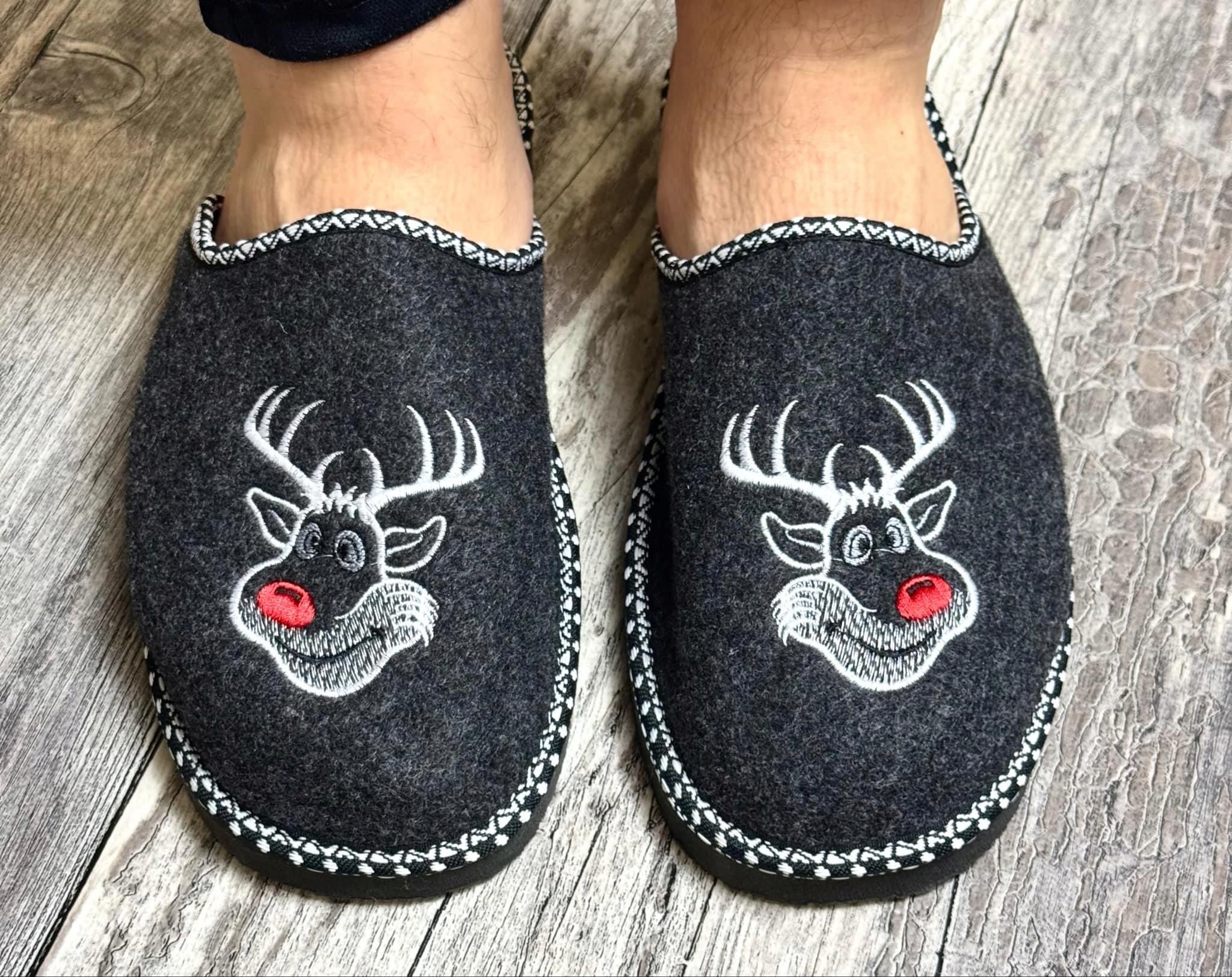 Kapcie Męskie Świąteczne Z Reniferem na Święta Dla Niego 40-46 R43 ...