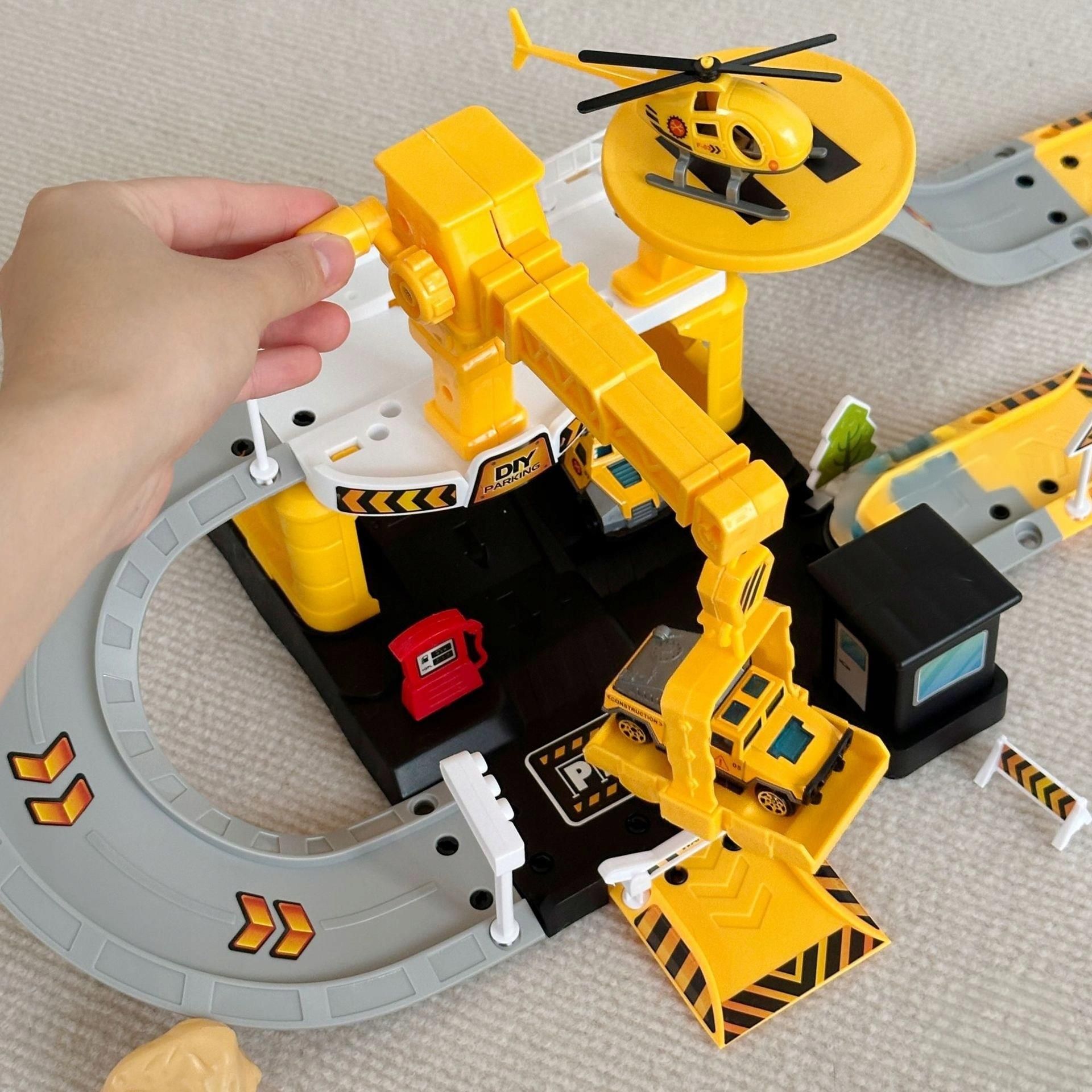 Tor Samochodowy Parking Dźwig Pojazdy Budowlane Helikopter - Ceny i ...