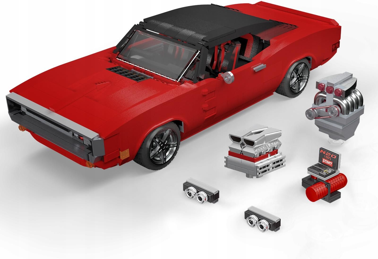Mould King Klocki 10112 Muscle Car Dodge Charger Retro - ceny i opinie ...