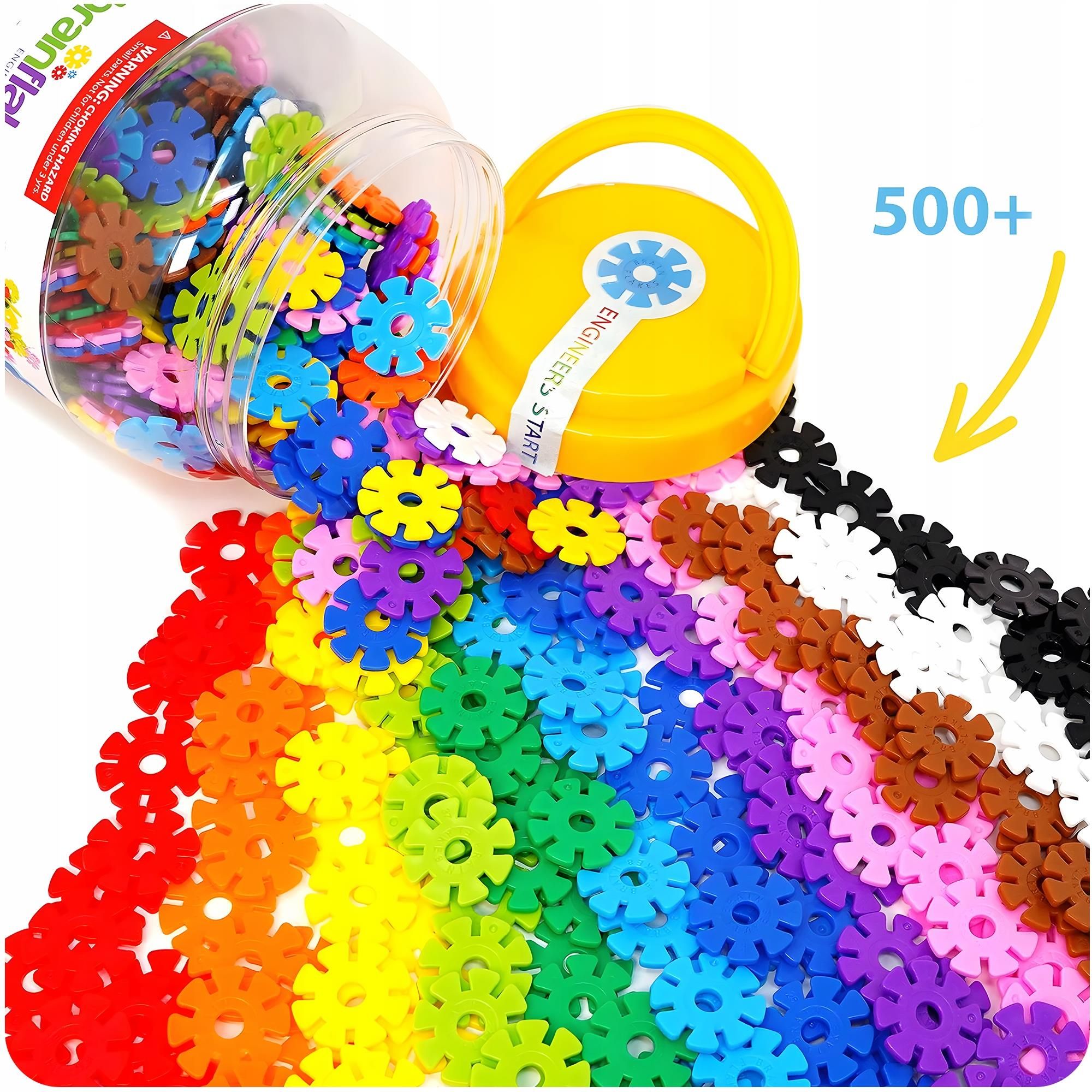 Brain Flakes Klocki Konstrukcyjne +500 Edukacyjna Zabawka Stem Do ...
