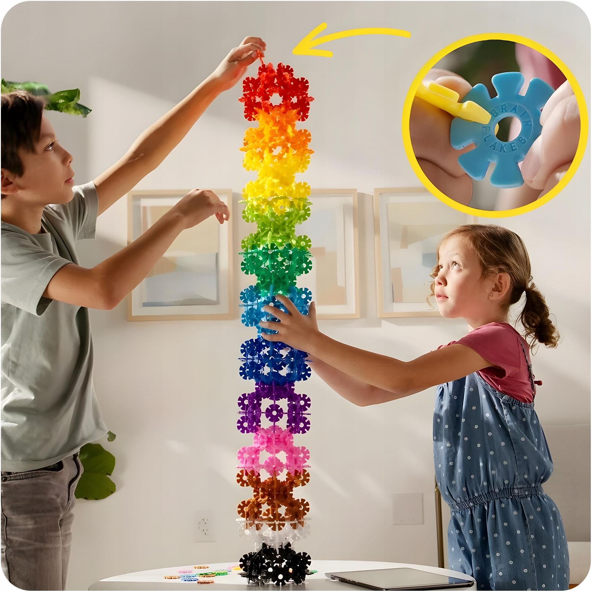 Brain Flakes Klocki Konstrukcyjne +500 Edukacyjna Zabawka Stem Do ...