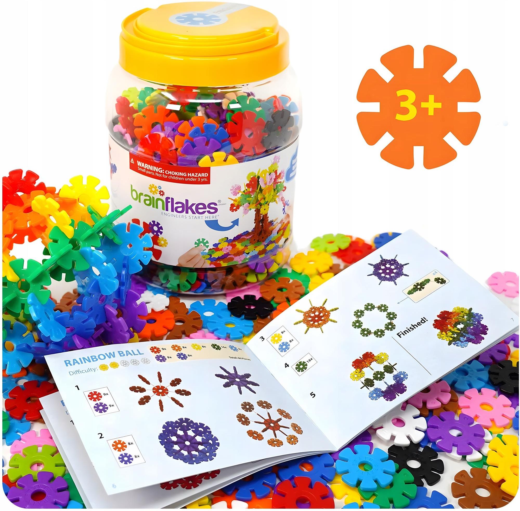 Brain Flakes Klocki Konstrukcyjne +500 Edukacyjna Zabawka Stem Do ...