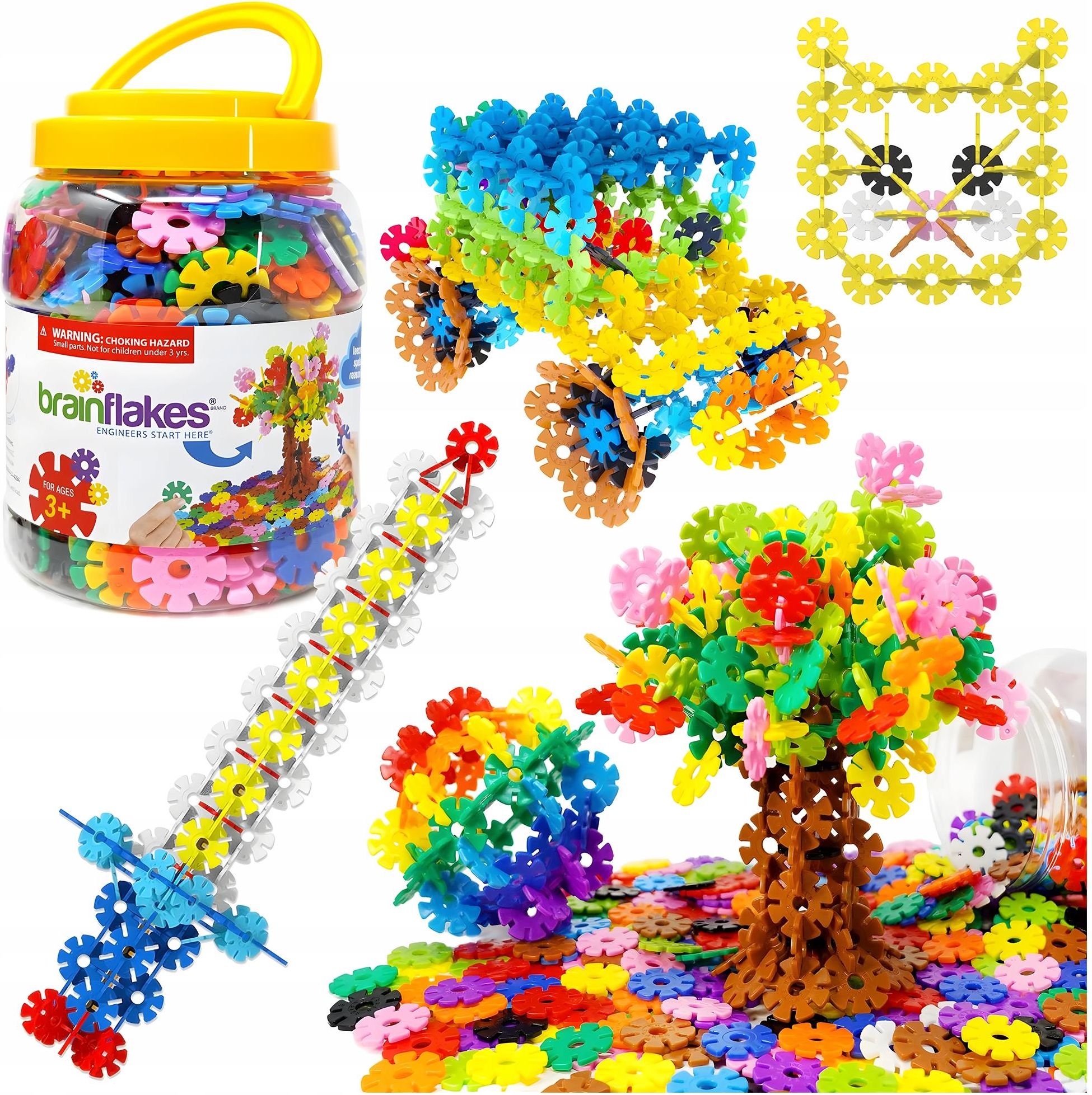 Brain Flakes Klocki Konstrukcyjne +500 Edukacyjna Zabawka Stem Do ...