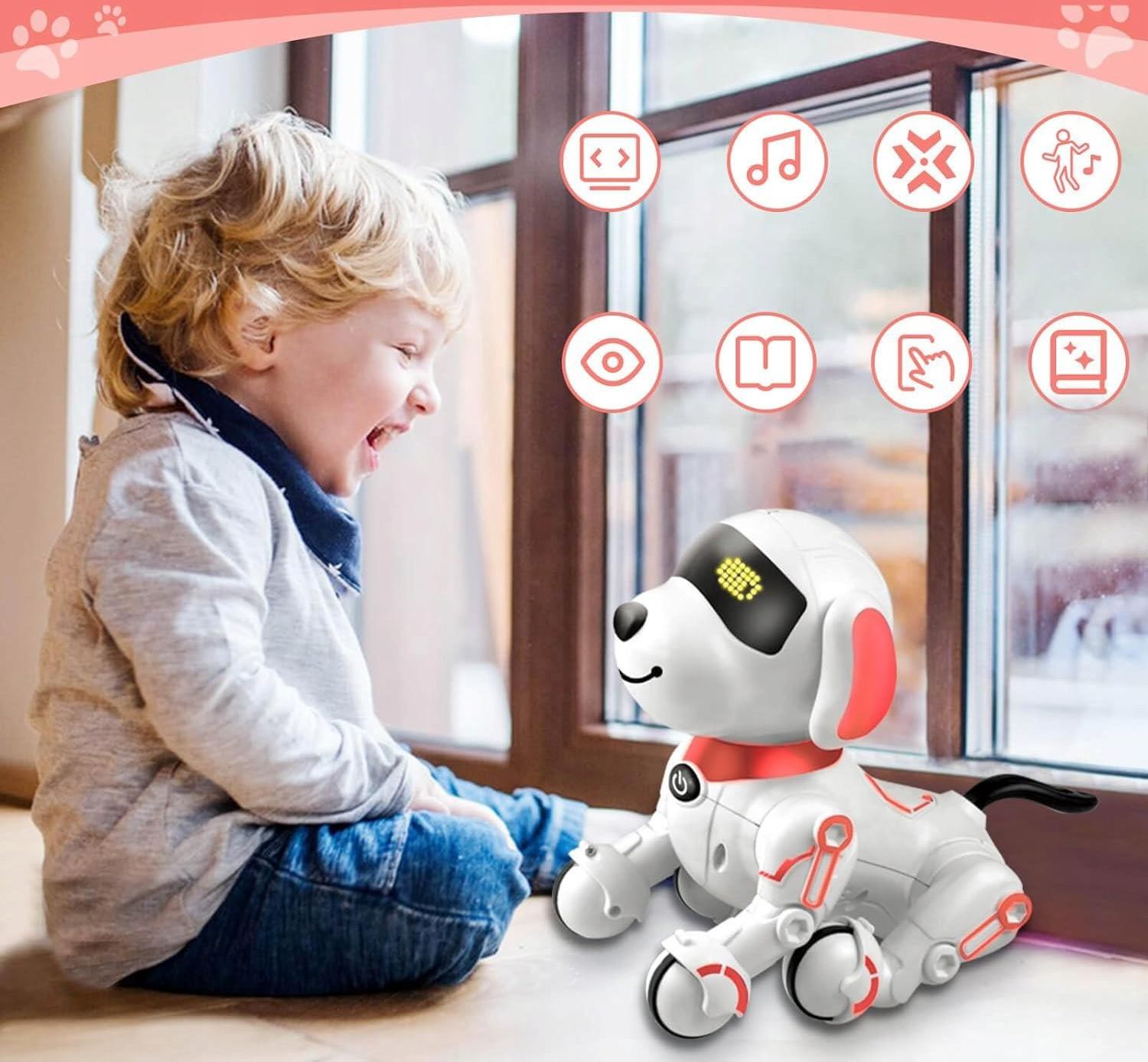 Bedee Interaktywny Robo Pies Zdalnie Sterowany Głosem Pilot Komendy ...