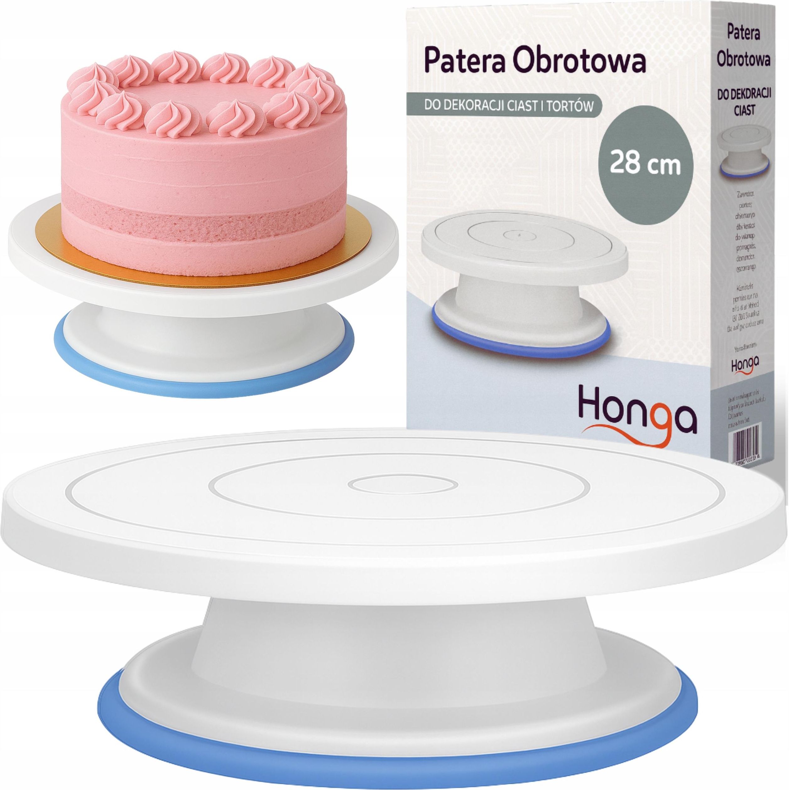 Honga Patera Obrotowa Na Ciasto Talerz Obrotowy Do Tortu Ciast 28cm ...