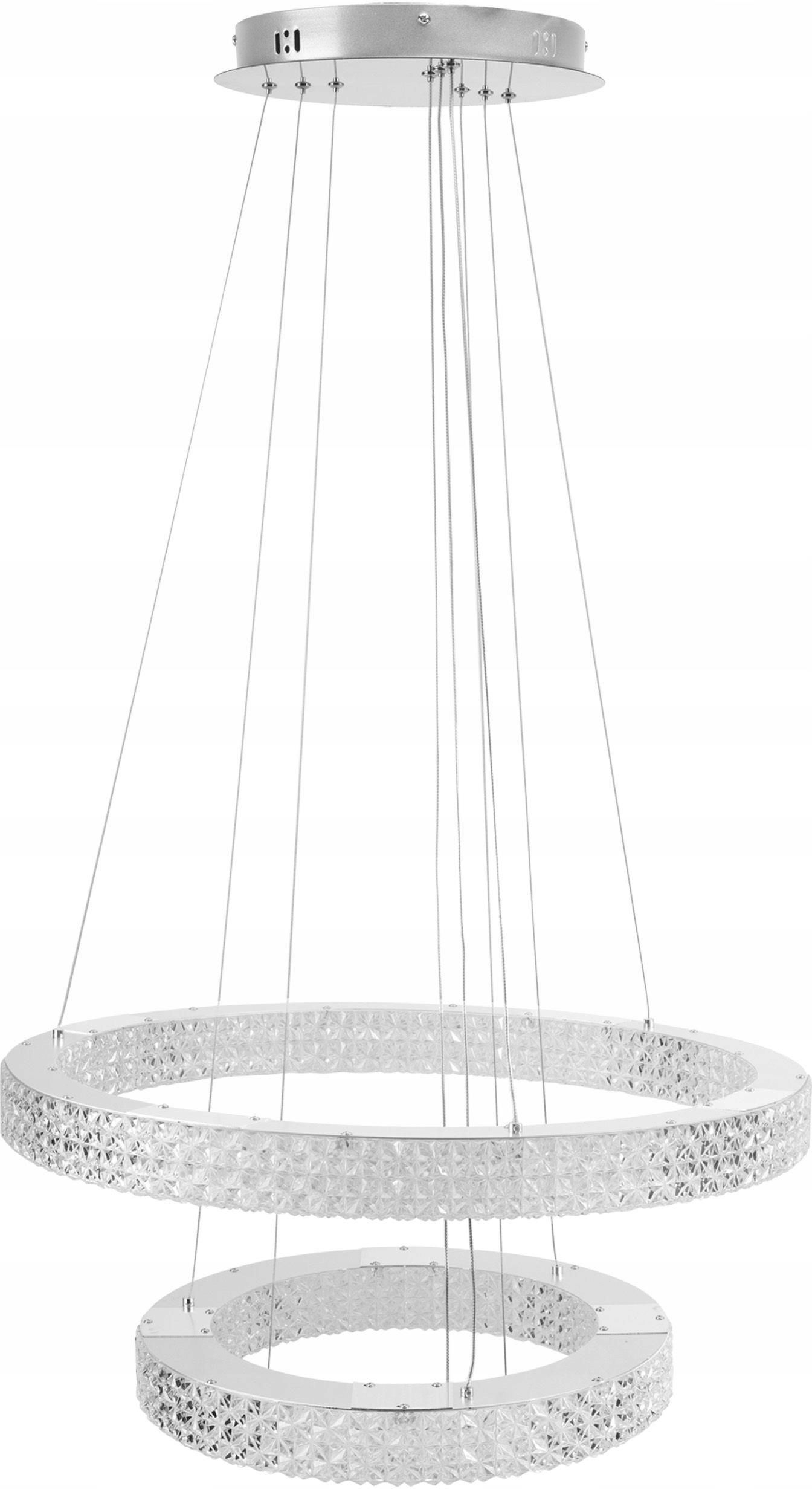 Toolight Lampa Sufitowa Wisząca Srebrna Okrągła Glamour Ms007-Cp Chrome ...