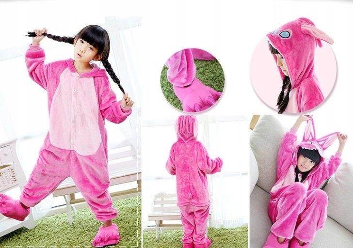 Stitch Stich Różowy Piżama Kombinezon Kigu Onesie przebranie 120 CH4Y ...