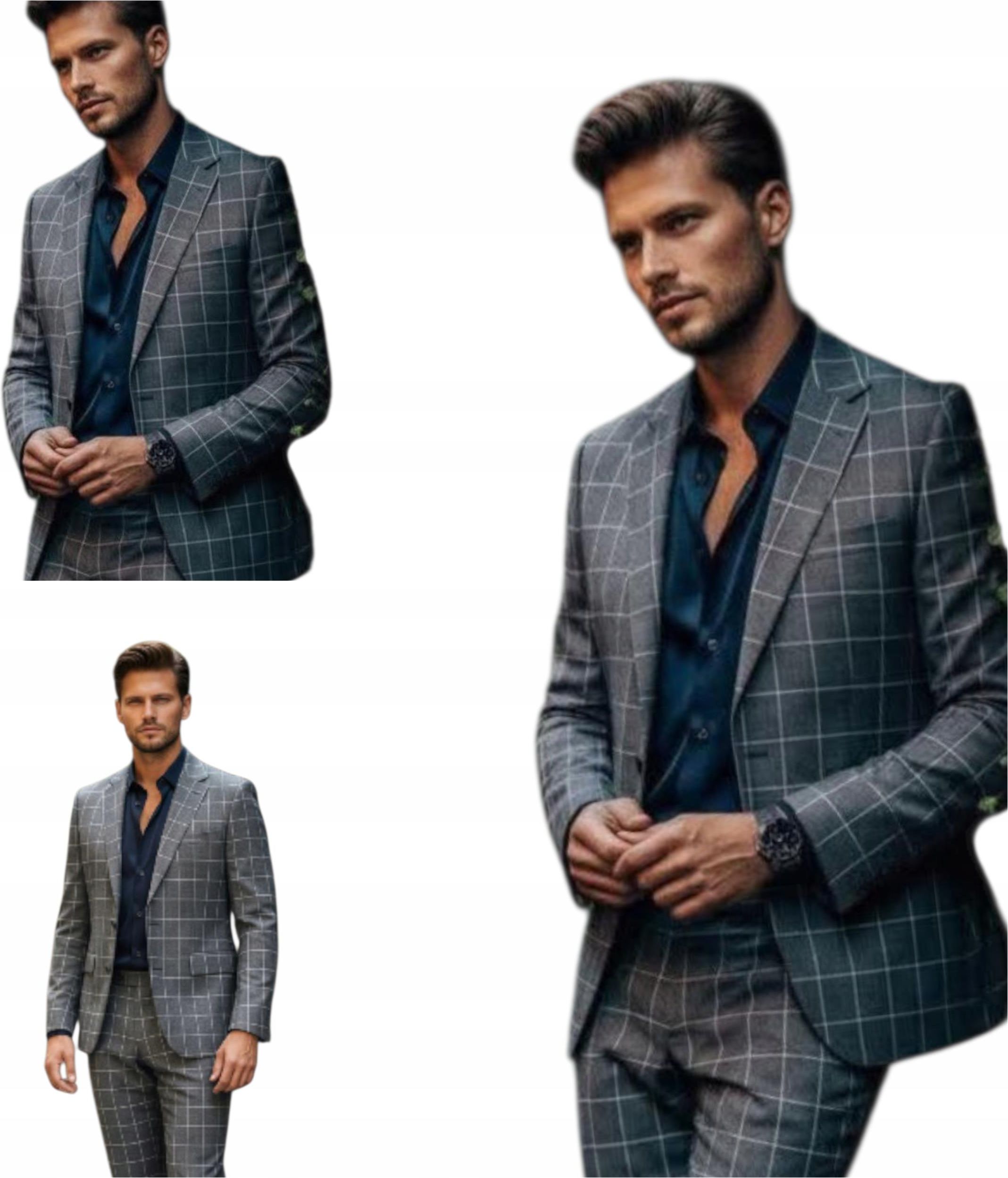 Garnitur komplet Gust Man Slim Fit Wizytowa Sportowy r. 50/33 M - Ceny ...