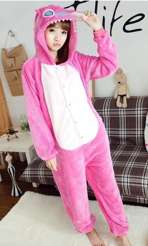 Stitch Stich Różowy Piżama Kombinezon Kigu Onesie przebranie 140 CH4Y ...