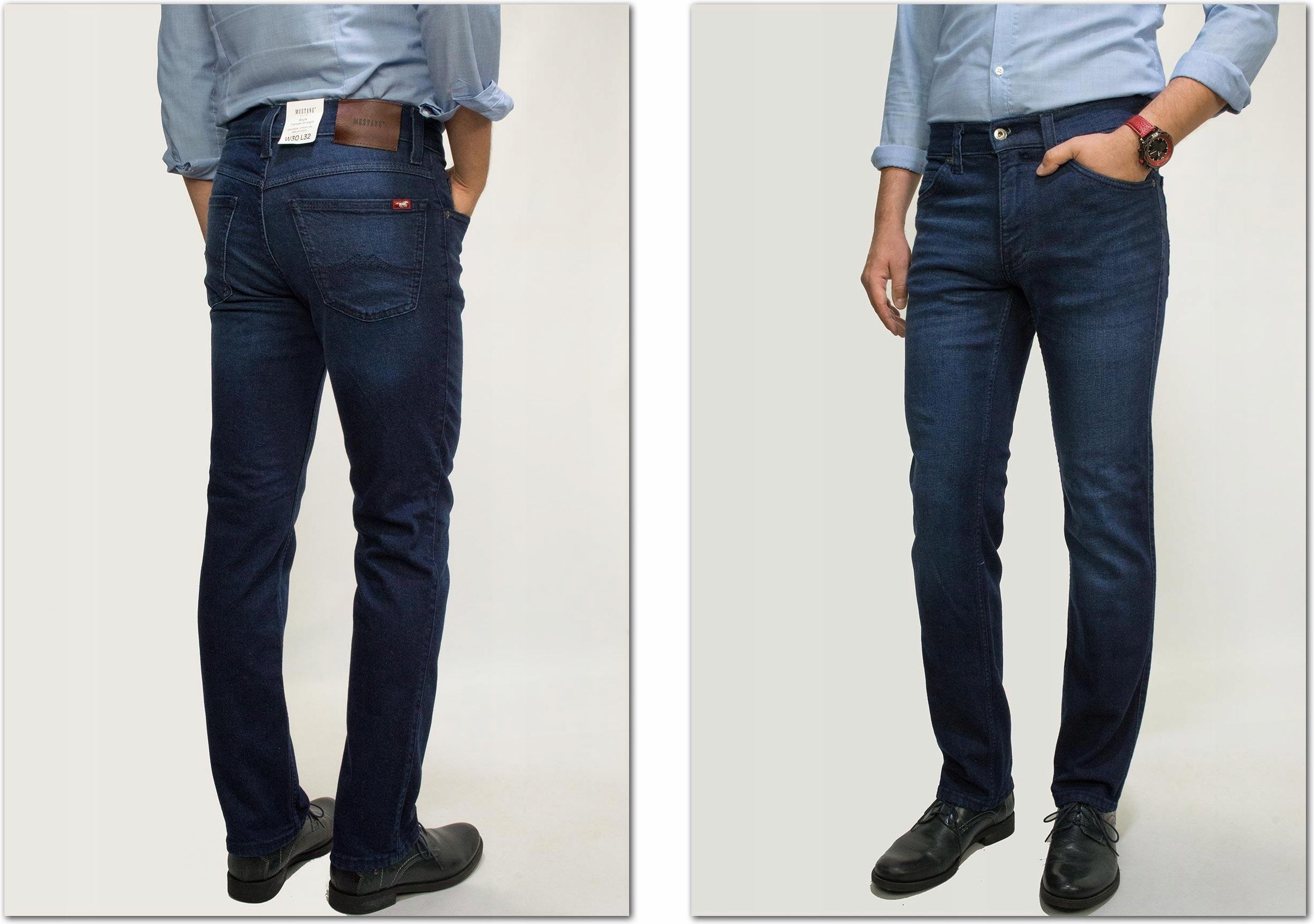 Mustang Tramper Straight Thunder 703 męskie spodnie jeansy Classic W40 ...