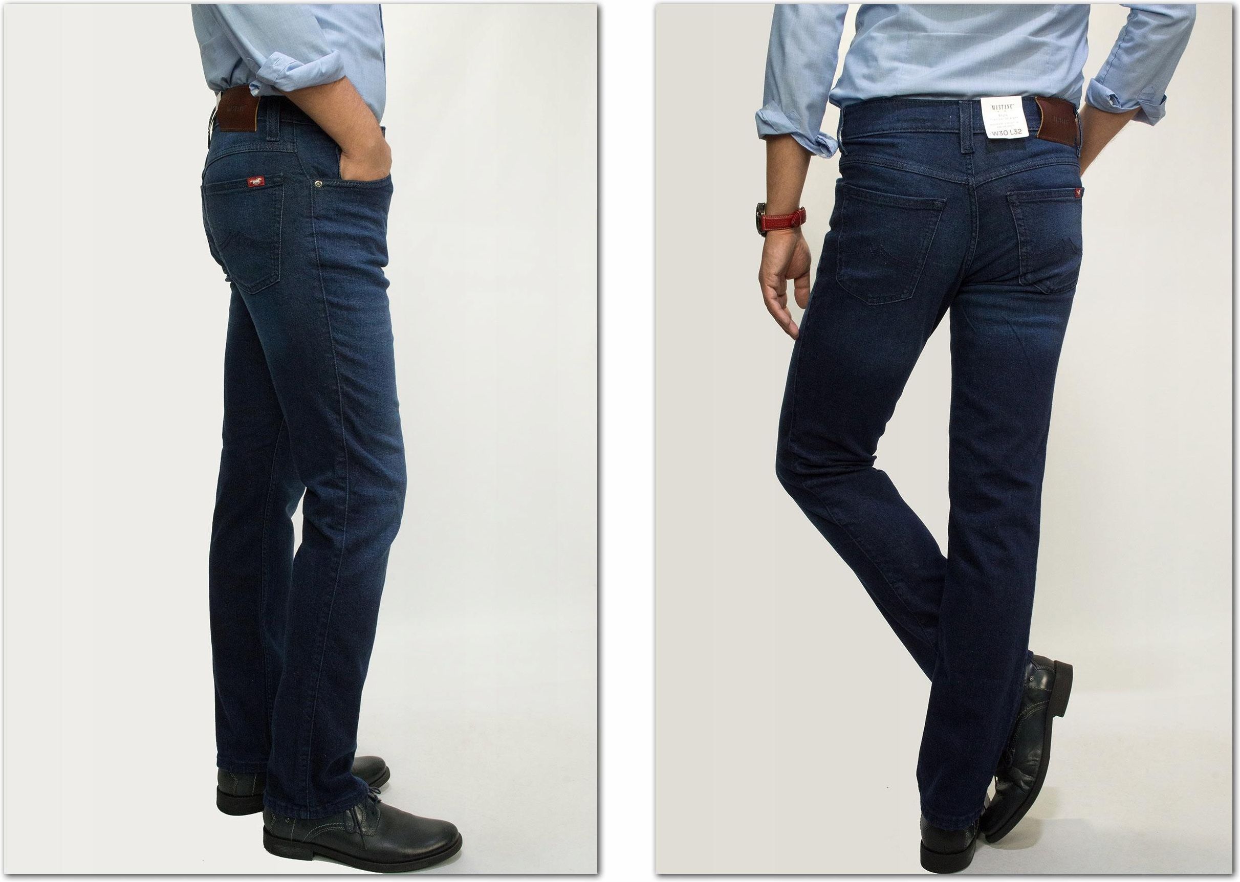 Mustang Tramper Straight Thunder 703 męskie spodnie jeansy Classic W40 ...