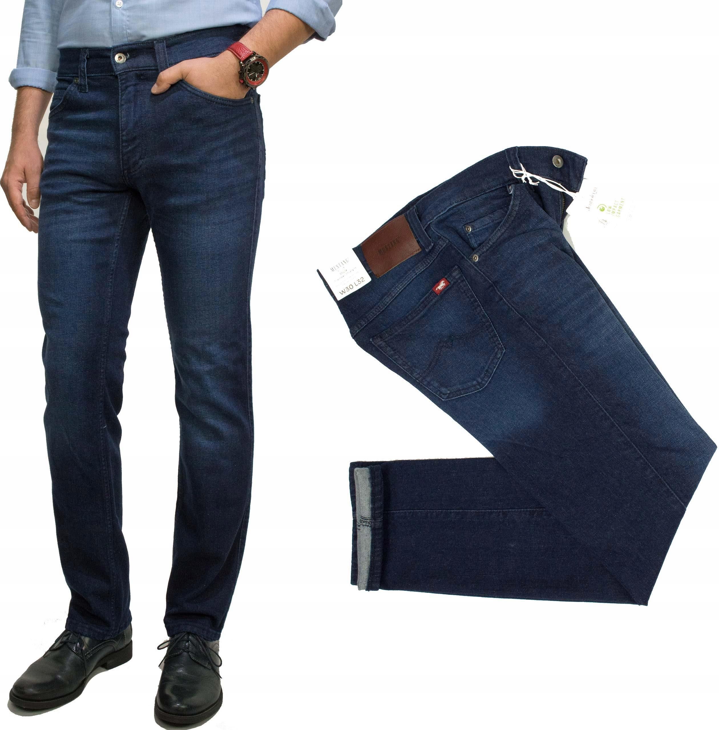 Mustang Tramper Straight Thunder 703 męskie spodnie jeansy Classic W40 ...