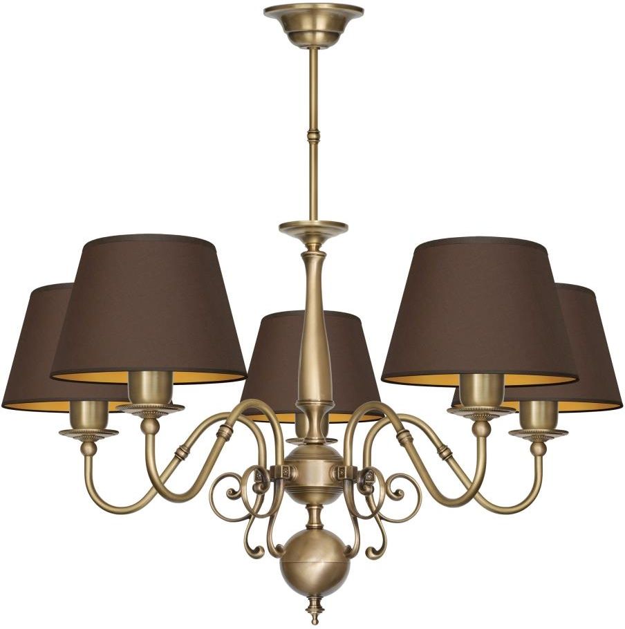 Mn Interiors Żyrandol W Klasycznym Stylu Z Pięcioma Abażurami I-S5U ...
