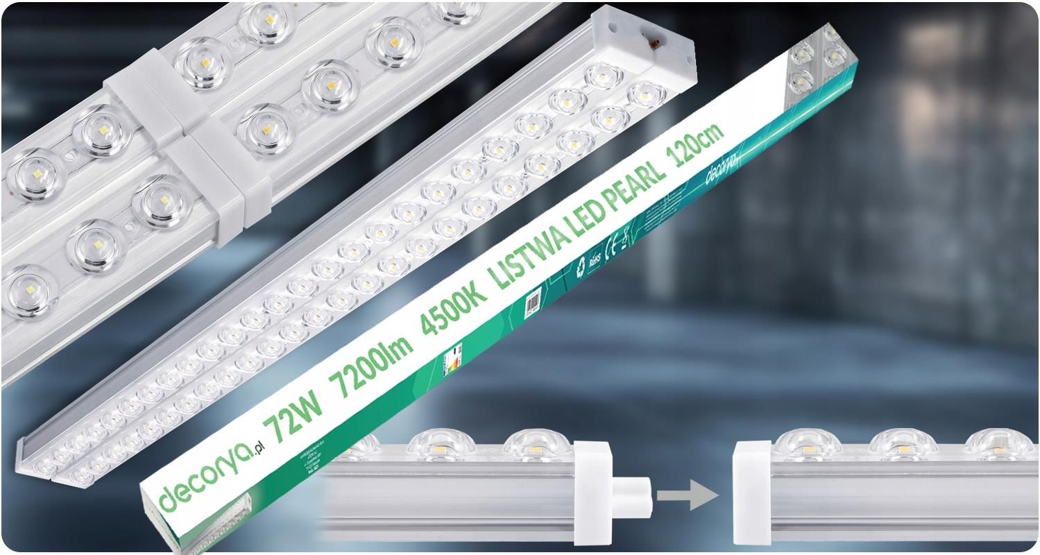 Decorya Lampa Led Sufitowa Robocza Przemysłowa Listwa Oprawa Liniowa ...
