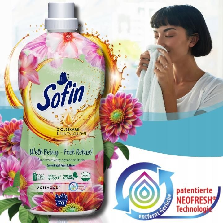 Sofin Płyn Do Płukania Tkanin Koncentrat Z Olejkami Mix 1,4L X 5szt ...