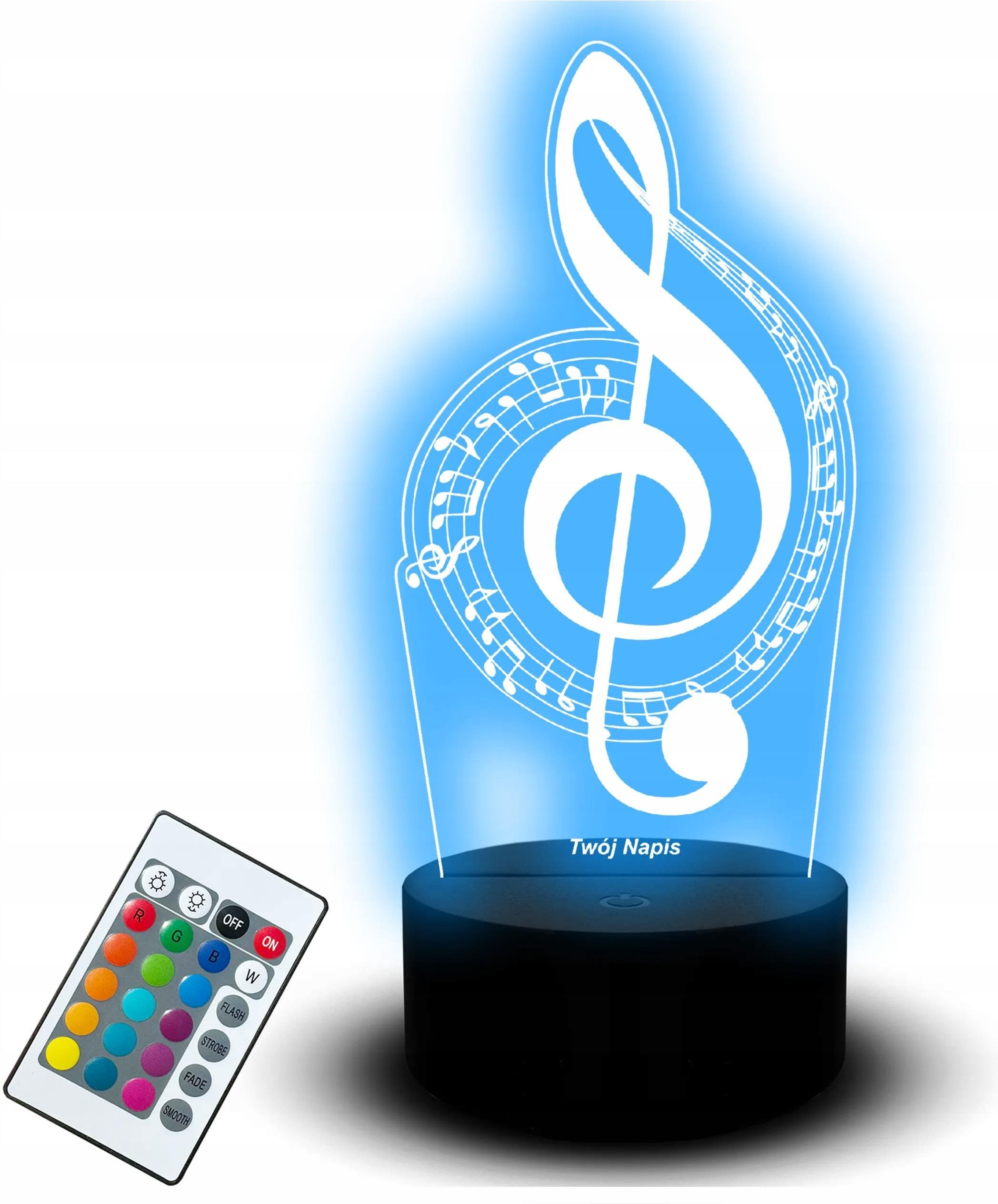 Lampka Led Na Biurko Statuetka Muzyka Nuta Nutka Klucz Wiolinowy ...