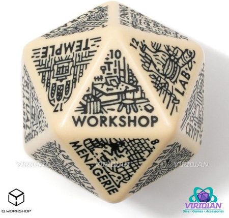 Q-Workshop Viridian Jumbo Dice Dungeon Room Generator D20 Beige - Ceny ...