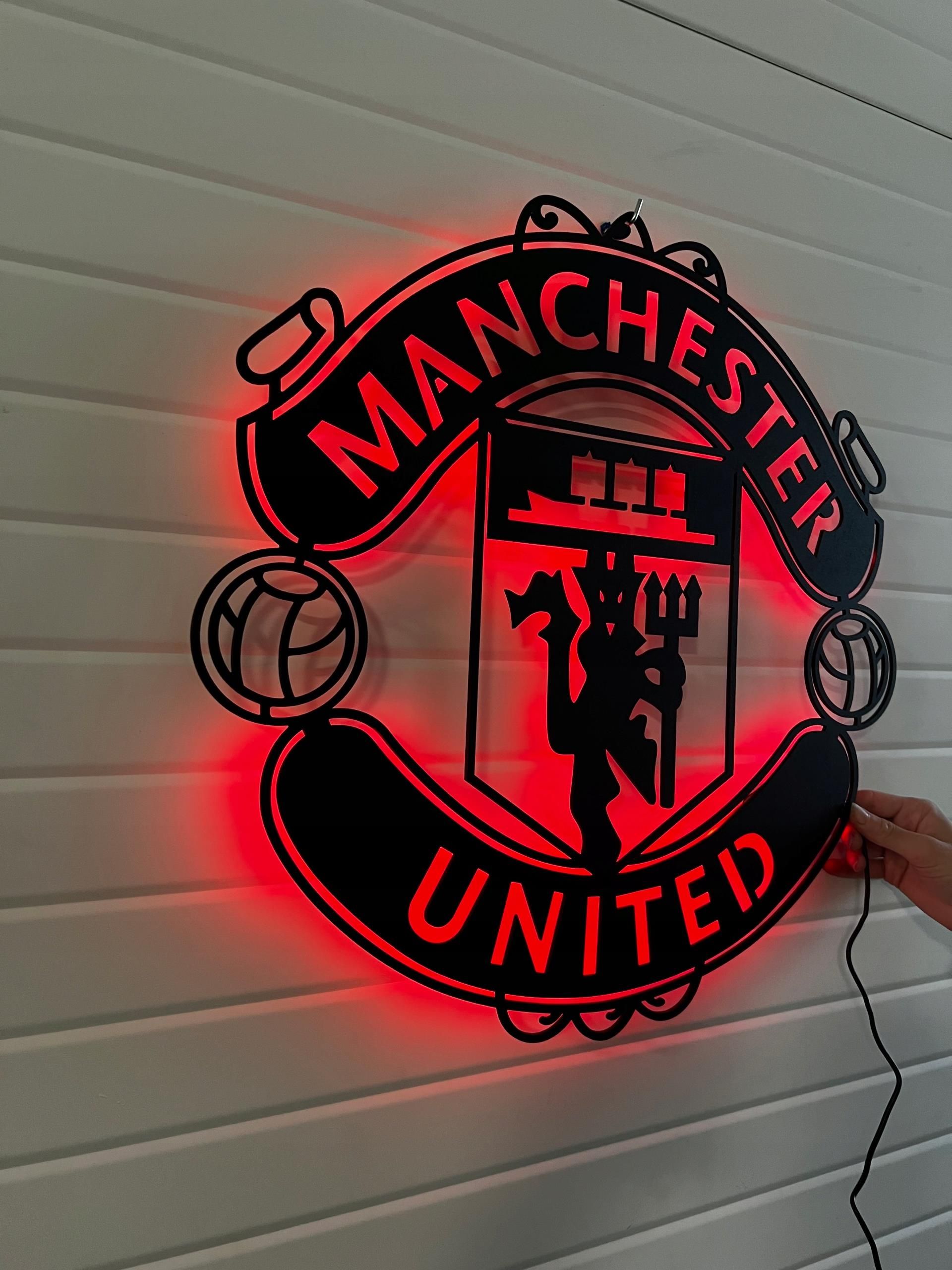 Fc Manchester United Xl Led Obraz Drewniany 3D Herb Piłkarski - Ceny i ...