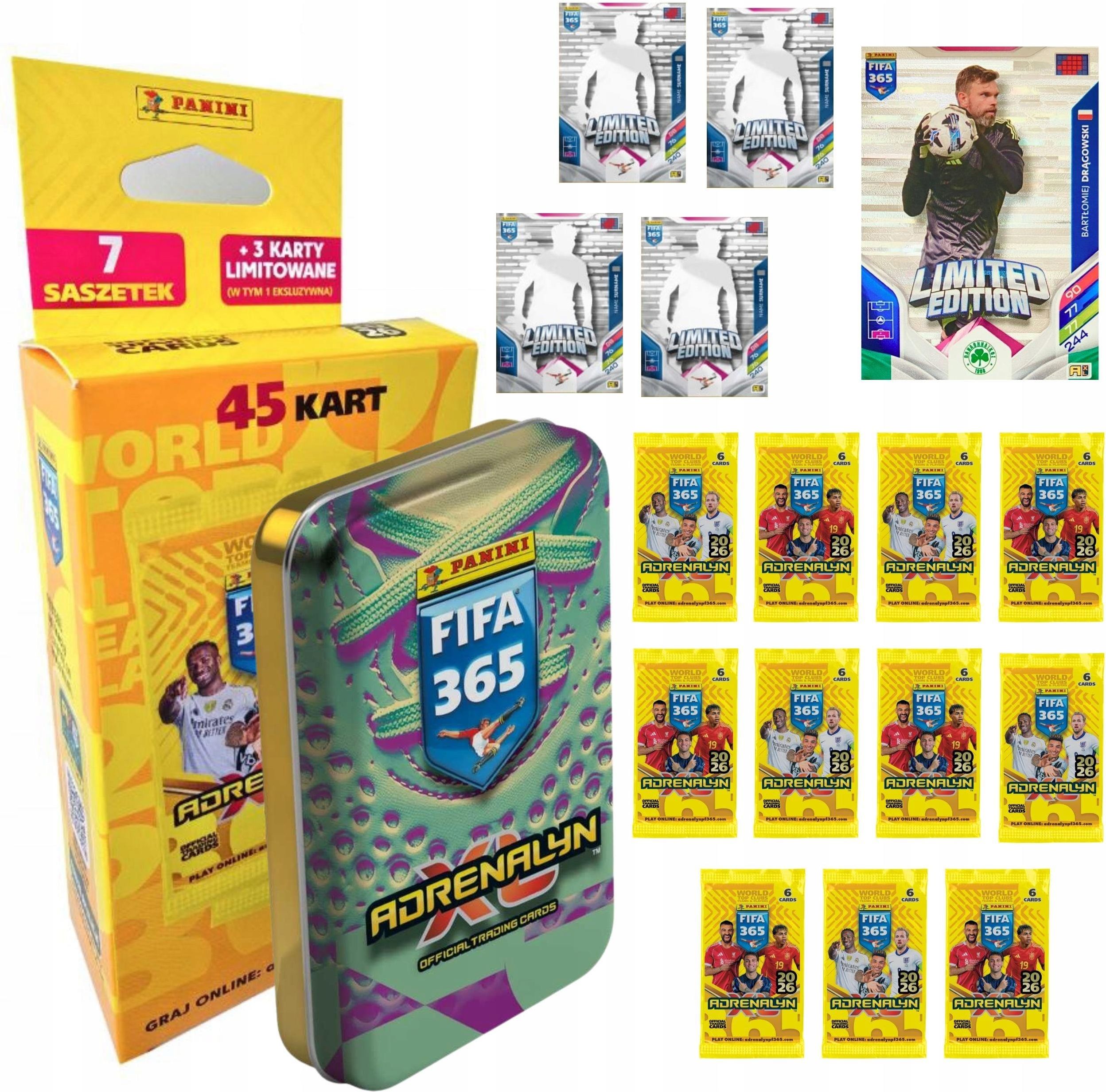 Zestaw Panini Fifa 365 2026 Xl Mini Puszka Blister Aż 71 Karty ...