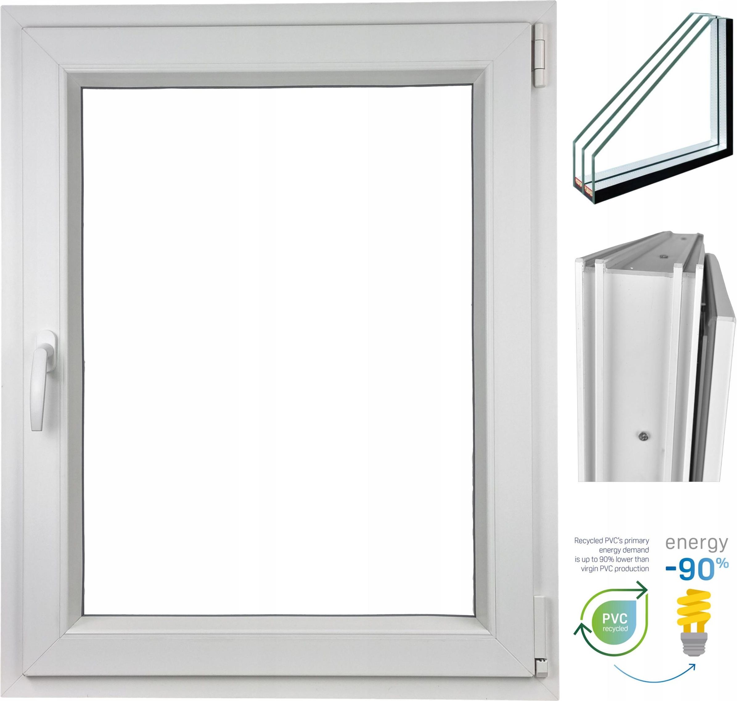 Alucon Okno Pcv 1000x1200 Ru/P Białe Trzy Szyby - Opinie i ceny na Ceneo.pl