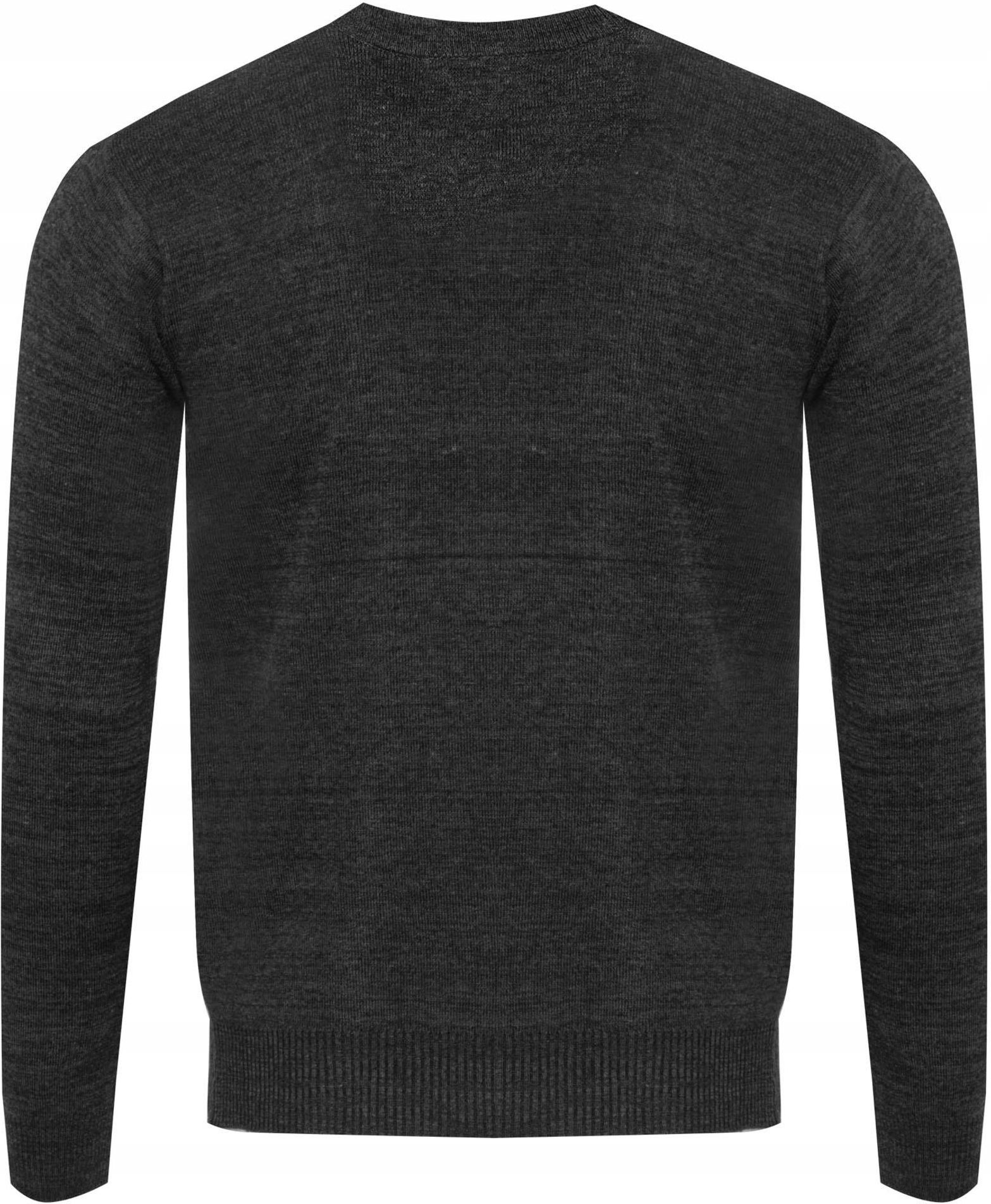 Sweter Męski szary O-neck regular S8755/DARK Grey wkładany przez głowę ...