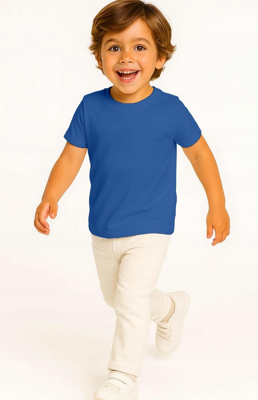 Koszulka Dziecięca T-shirt Dla Dziecka Bawełniana Niebieska 134-140 ...