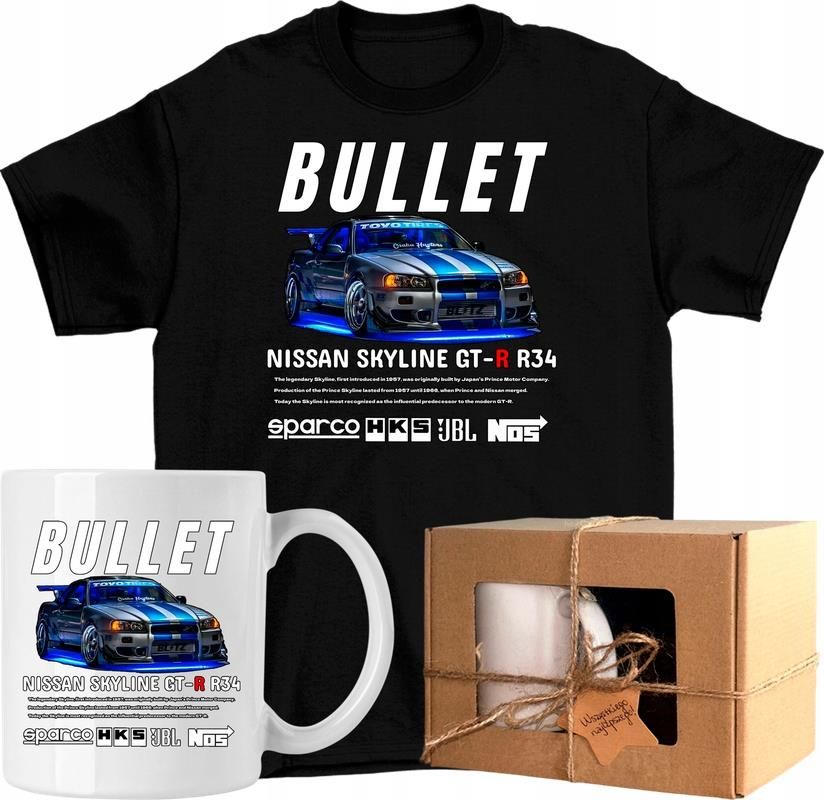 Zestaw Kubek Koszulka Nissan SkyLine Gt-r R34 Bullet Gotowy 152 - Ceny ...