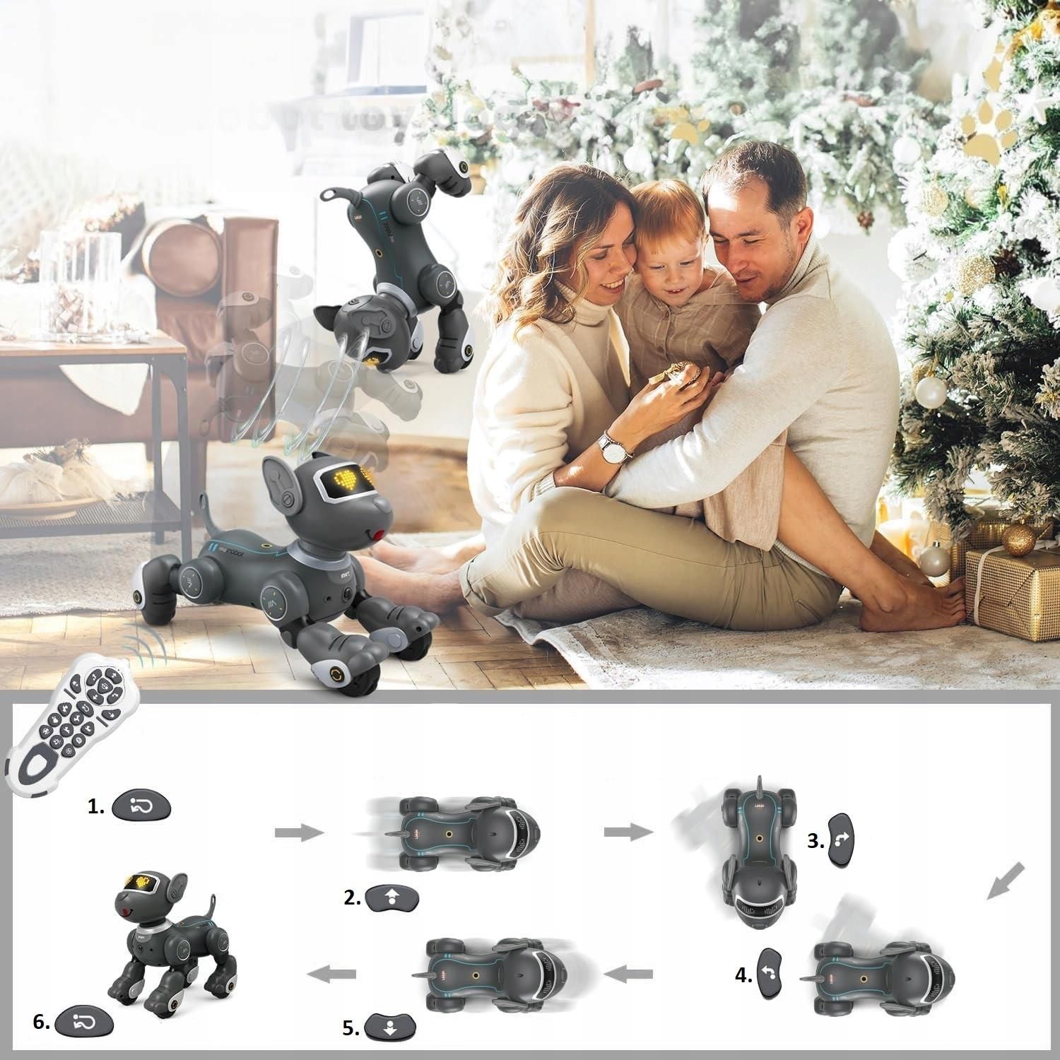 Robot Interaktywny Robo Pies Piesek Zdalnie Sterowany Głosem Pilot ...