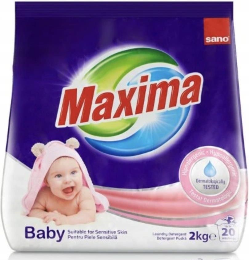 Sano Maxima Baby Hipoalergiczny Proszek Do Prania Dla Niemowląt 2Kg ...