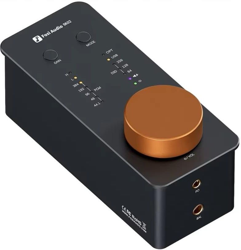 Wzmacmiacz audio Fosi Audio Wzmacniacz słuchawkowy SK02 Dac Amp Dsd 256 ...