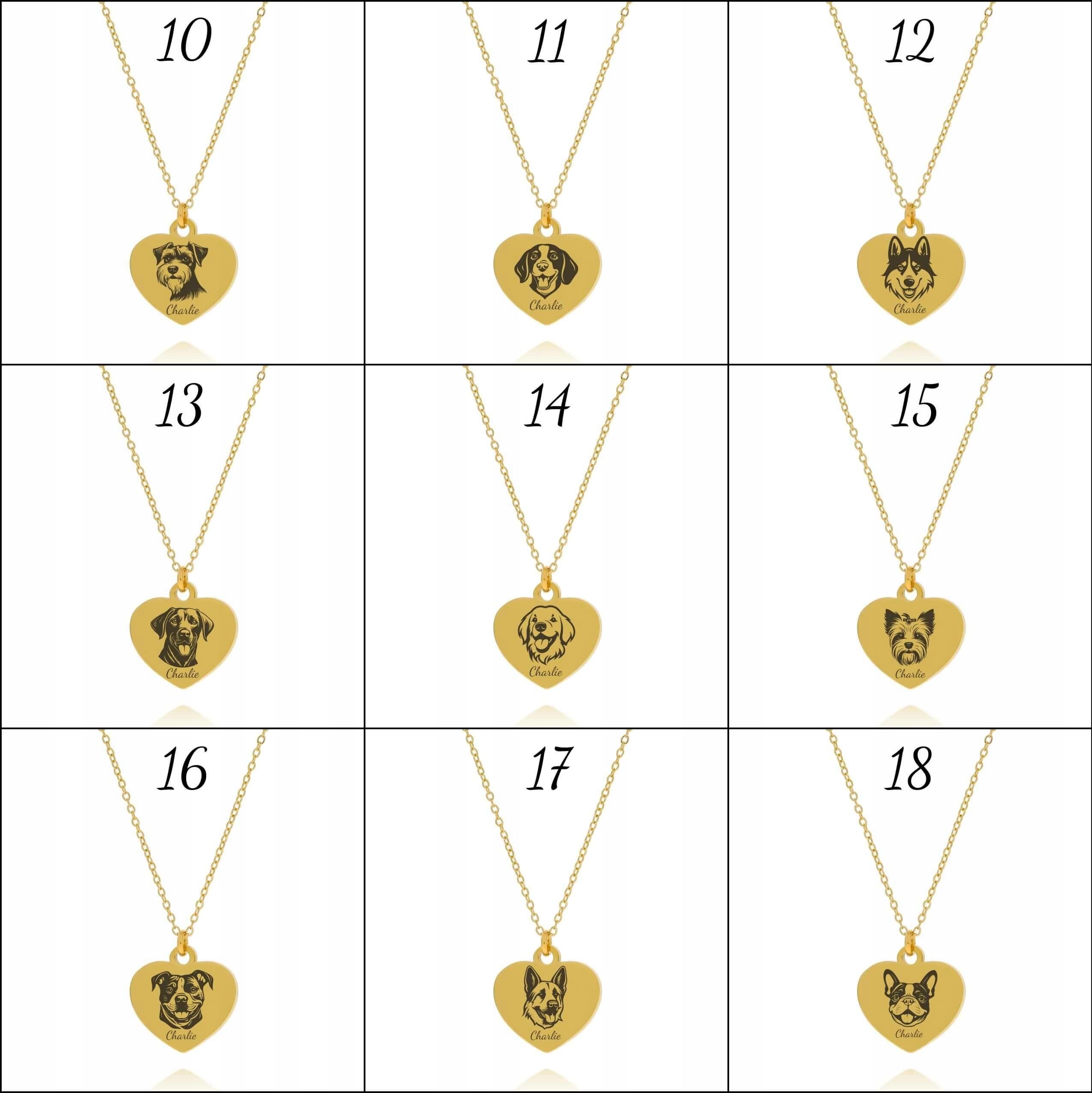 Naszyjnik złoty łańcuszek z grawerem pies imię personalizacja psia mama ...