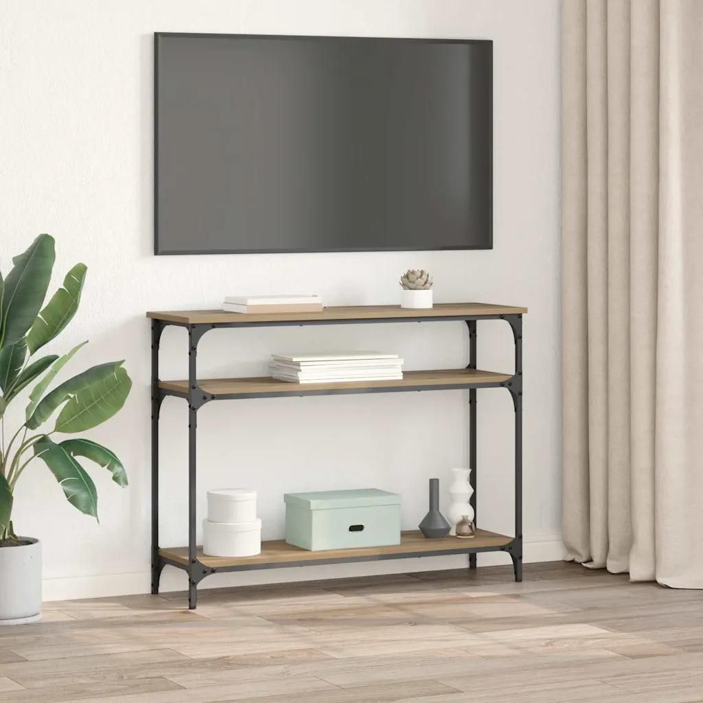 VidaXL Konsola Z Półką Dąb Rzemieślniczy 100x29x75cm (882200) - Opinie ...
