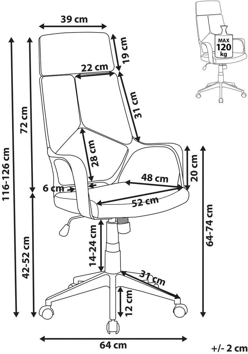 Beliani Krzesło biurowe DELIGHT Ekoskóra Jasnobeżowy (670526) - Opinie ...