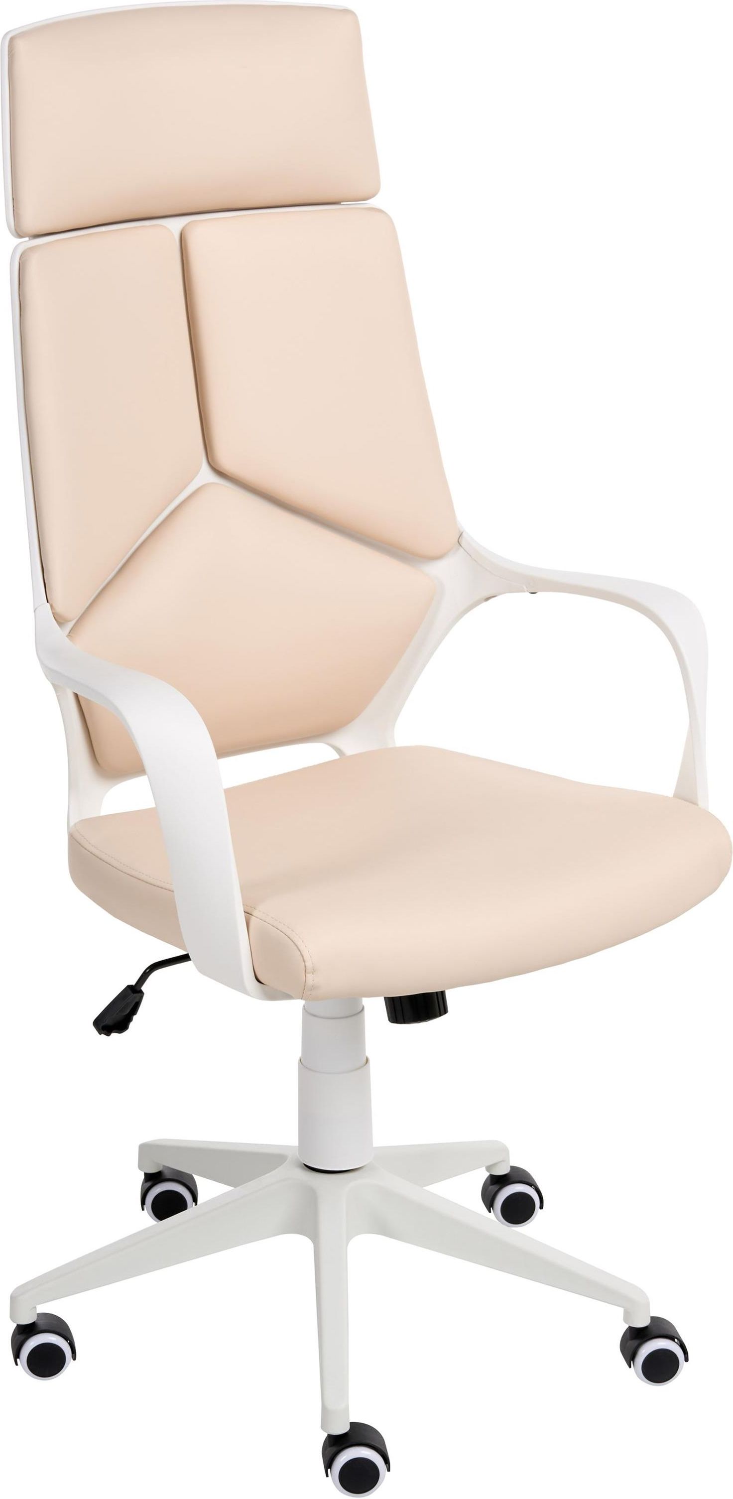 Beliani Krzesło biurowe DELIGHT Ekoskóra Jasnobeżowy (670526) - Opinie ...