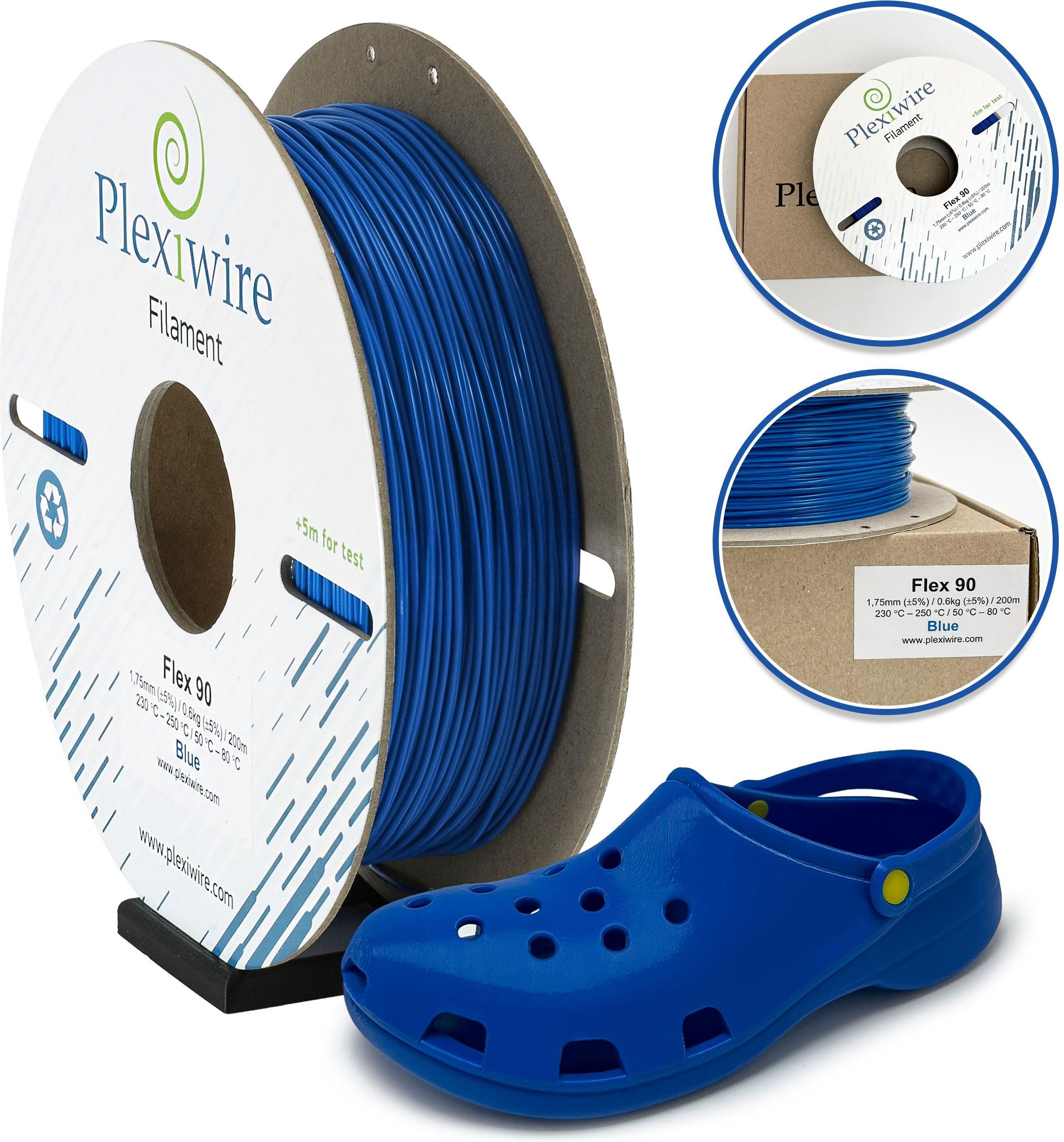Filament Plexiwire Filament Tpu Flex90A 1.75mm Niebieski – Elastyczny ...