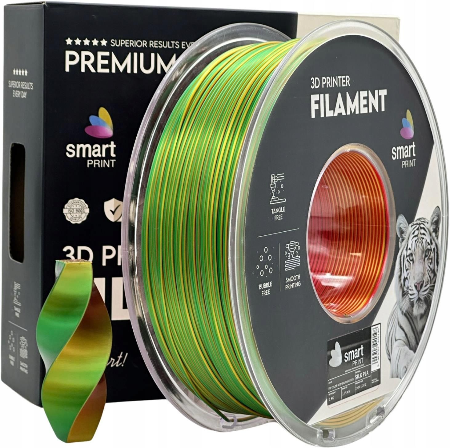 Filament Imagine Filament Silk Pla Tri Color Red Yellow Green1,75 mm–1 ...