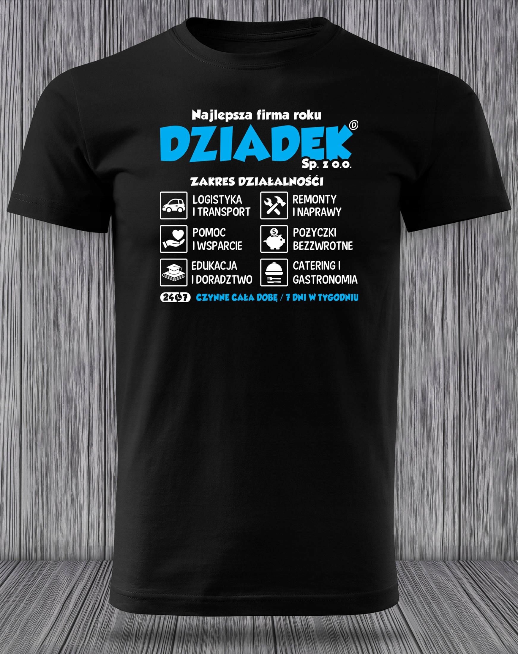 Wesoły T-shirt Wzór Firma Roku Dziadek - Ceny i opinie - Ceneo.pl