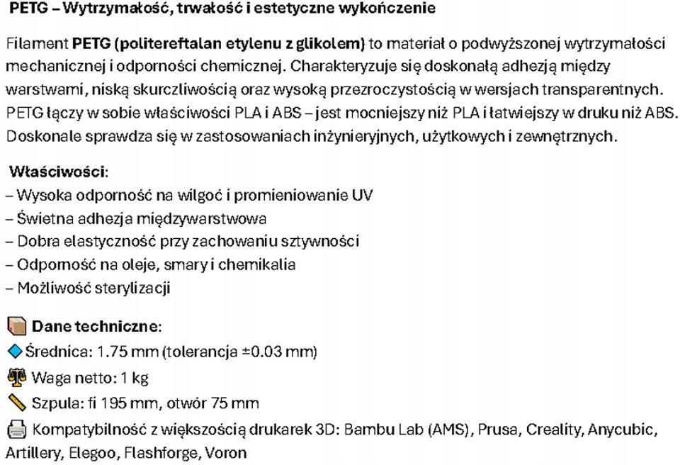 Filament Filament Quantum PETG Niebieski 1.75mm 1kg - Opinie i ceny na ...