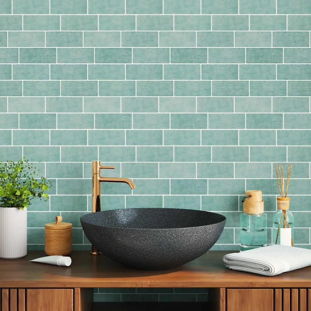 VidaXL naklejki dekoracyjne 20 szt. szary zielony poliuretan i PET 29 ...