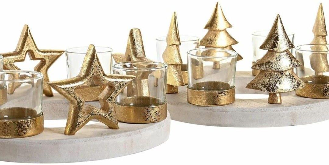 DKD Home Decor Świąteczny świecznik Złoty - Opinie i atrakcyjne ceny na ...