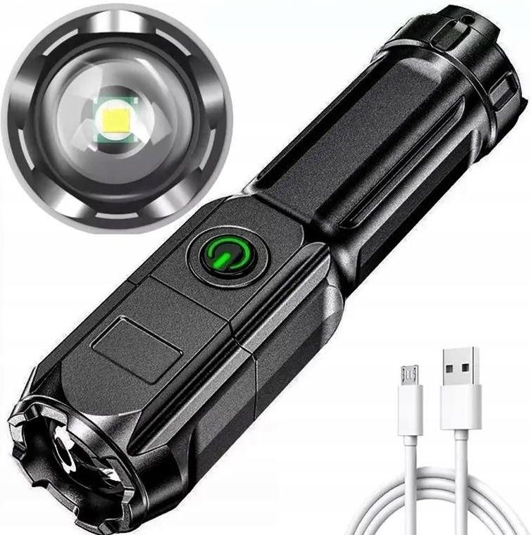 Latarka Latarka Usb Taktyczna TSG-398 LED Cree Zoom Mocna Dioda - Ceny ...