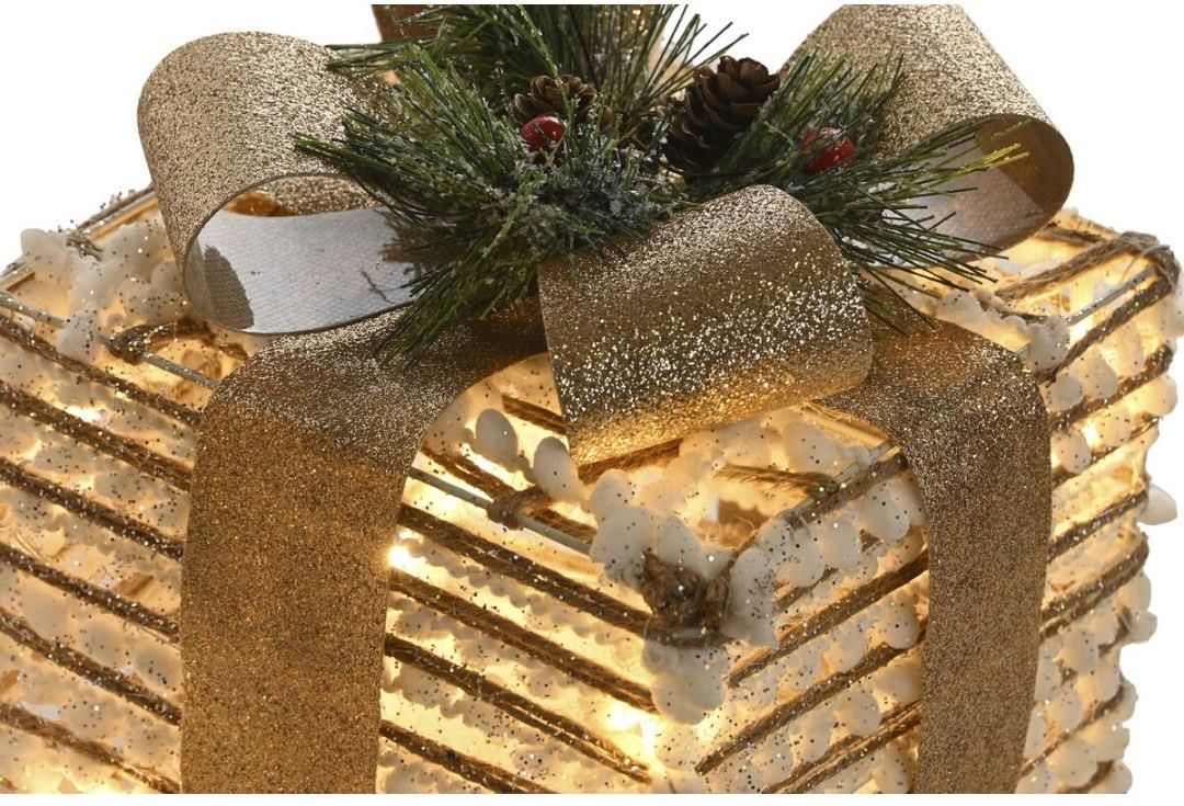 Ozdoba Świąteczna DKD Home Decor Biała Złota Naturalna 25cm (S3052278 ...