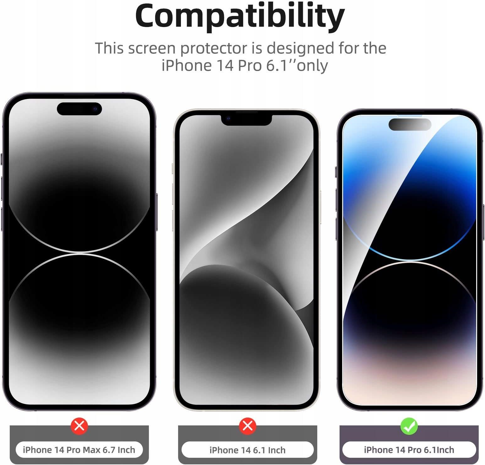 Myls Szkło Hartowane Do Iphone 14 Pro 2 Szt Szkło Hartowane Na Aparat 2 ...