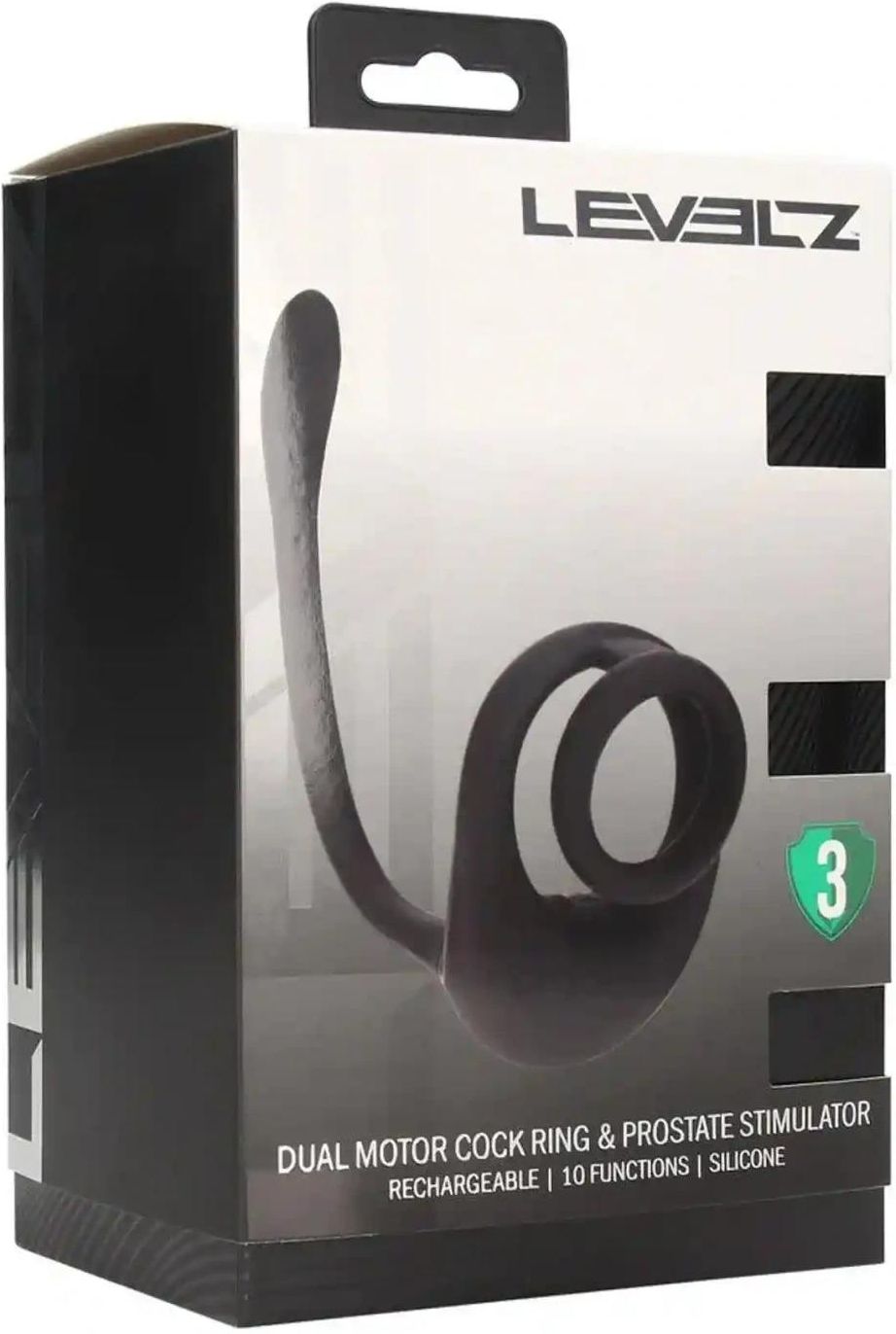 Levelz By Shots Dual Motor Silicone Cockring With Prostate Stimulator ...