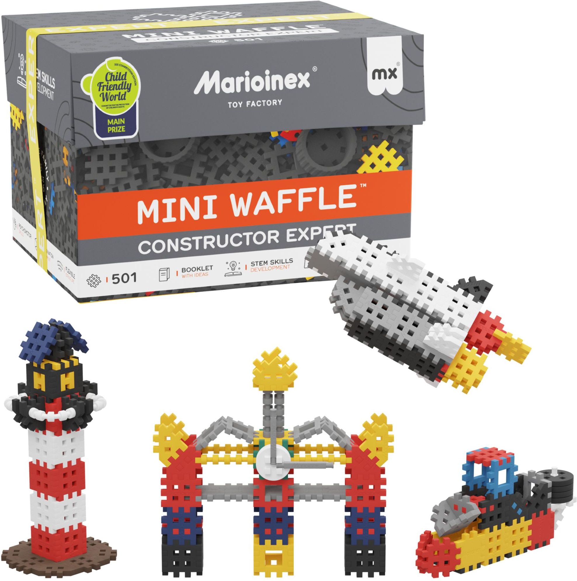 Marioinex Klocki Konstrukcyjne Mini Waffle Zestaw Konstruktor Expert ...